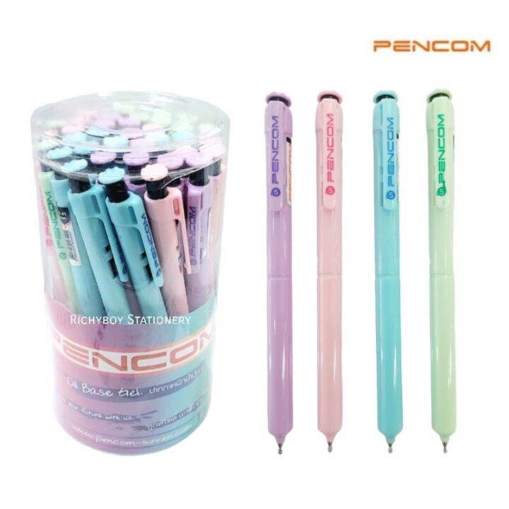 Pencom ปากกาลูกลื่นหมึกน้ำมัน Fancy ด้ามสีพาสเทล OG-41 ขนาด 0.5มม. (36 ...