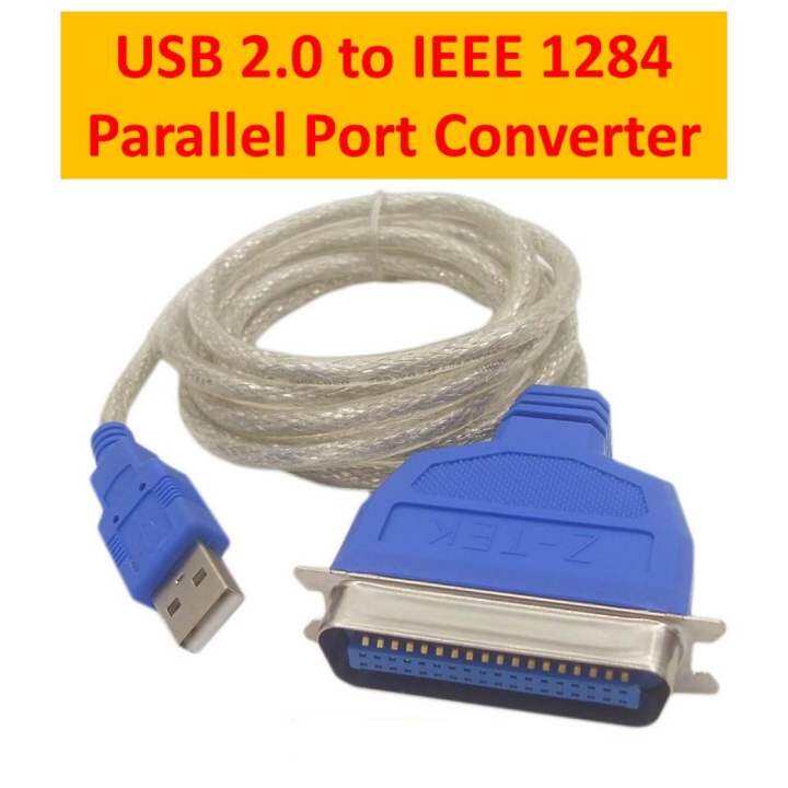 Z-Tek 1.5m USB to IEEE 1284 Parallel 25 Pin Female Printer Cable Dotmatix printer | Lazada.co.th