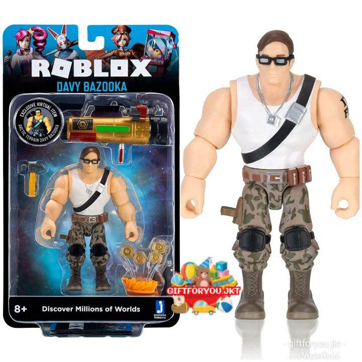 Roblox Imagination Collection Davy Bazooka Action Figure Pack Mainan ...