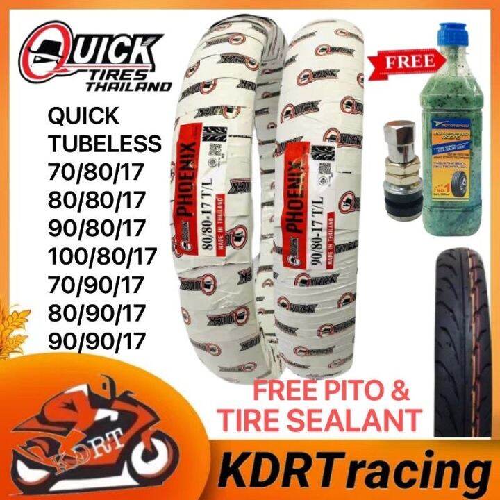 QUICK TIRE PHOENIX TUBELESS By 17 70/80/17 80/80/17 90/80/17 100/80/17 ...