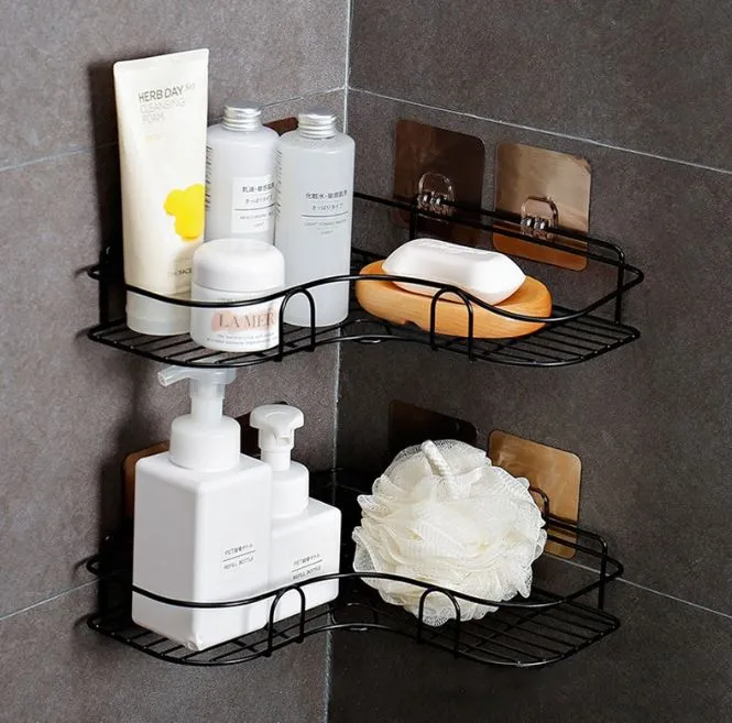 Corner Shelf Bathroom Kitchen Organizer Storage Rack Wall Hanging ...