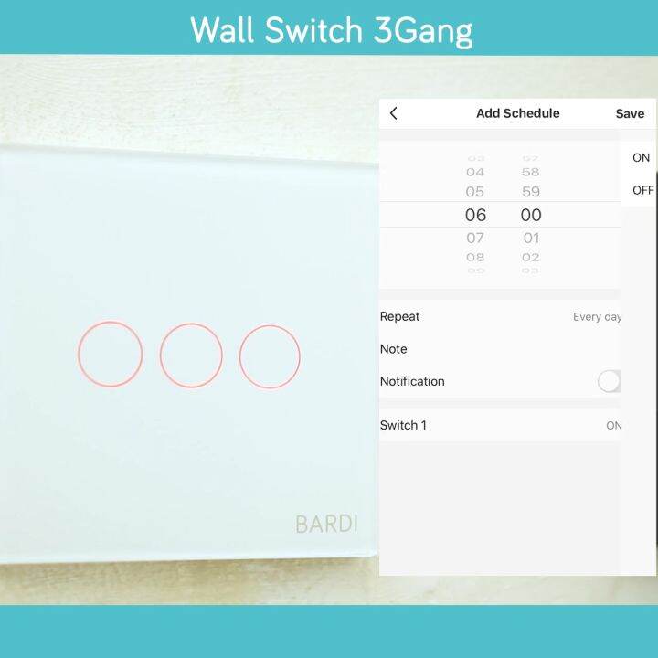 BARDI Smart Wall Switch EU - 3 Gang | Lazada Indonesia
