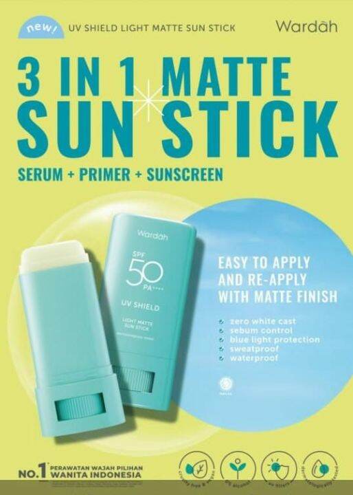 Wardah UV shield Suns stick Spf 50 PA ++++ | Lazada Indonesia