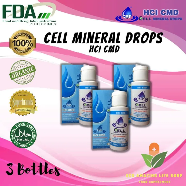 2 BOTTLES CELL MINERALS DROPS HCI CMD 65ML AUTHENTIC SOLD BY ECS ...