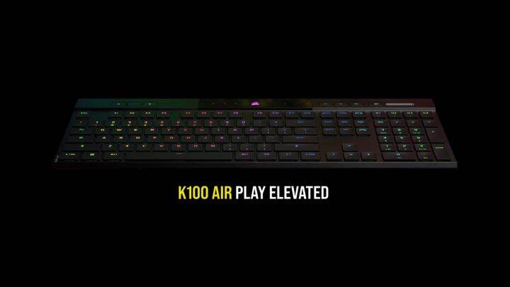 Corsair K100 AIR WIRELESS RGB Ultra-Thin Mechanical Gaming Keyboard ...
