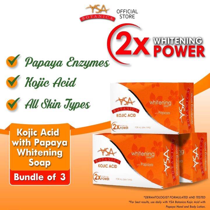YSA Botanica Kojic Acid Soap 100g Bundle of 3 | Lazada PH