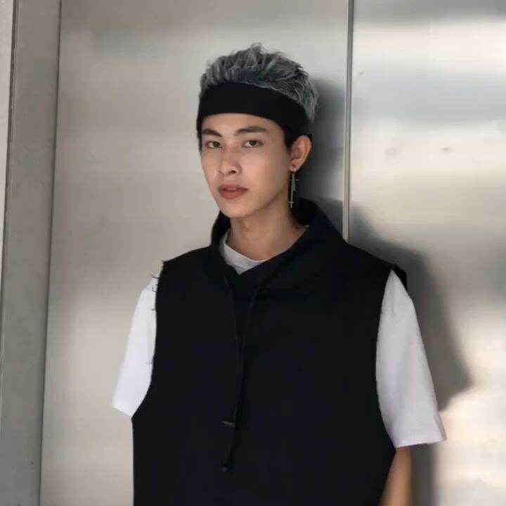 Wig Hat，Korean Retro Hip Hop Hat Wig Men's Sports Outdoor Rock Punk ...