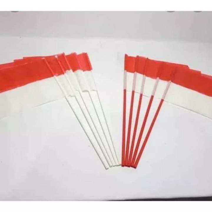 100Pc Bendera Stick Merah Putih Bendera 17 Agustus | Lazada Indonesia