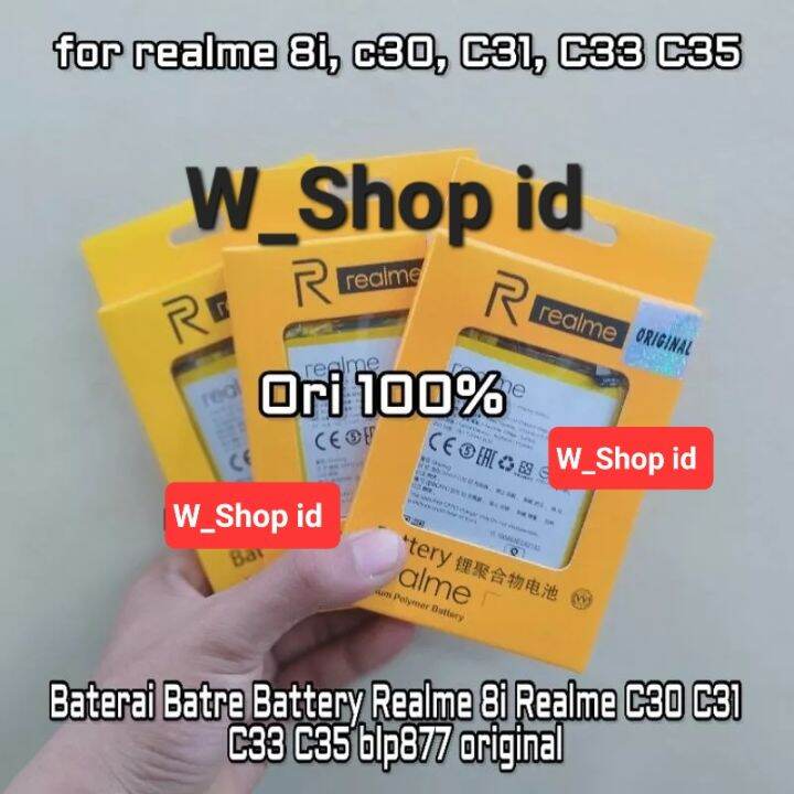 Batre Baterai REALME C30 C30S ORIGINAL 100% BLP877 | Batu Battery ...