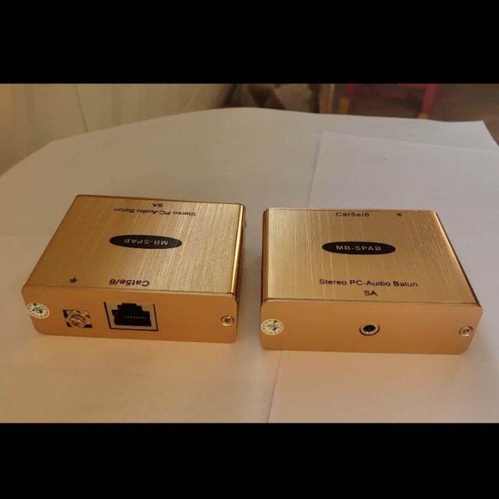 MUXBOXS Stereo 3.5 PC Audio To Cat5 Converter AUX Sound Signal ...