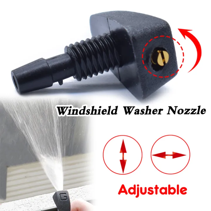 1Pair Car Windshield Washer Nozzle Universal Front Windscreen Water ...