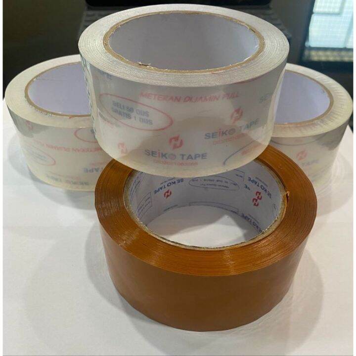 Lakban Bening Coklat Tape Solasi Solasiban Perekat Lem 45mm x 100 ...