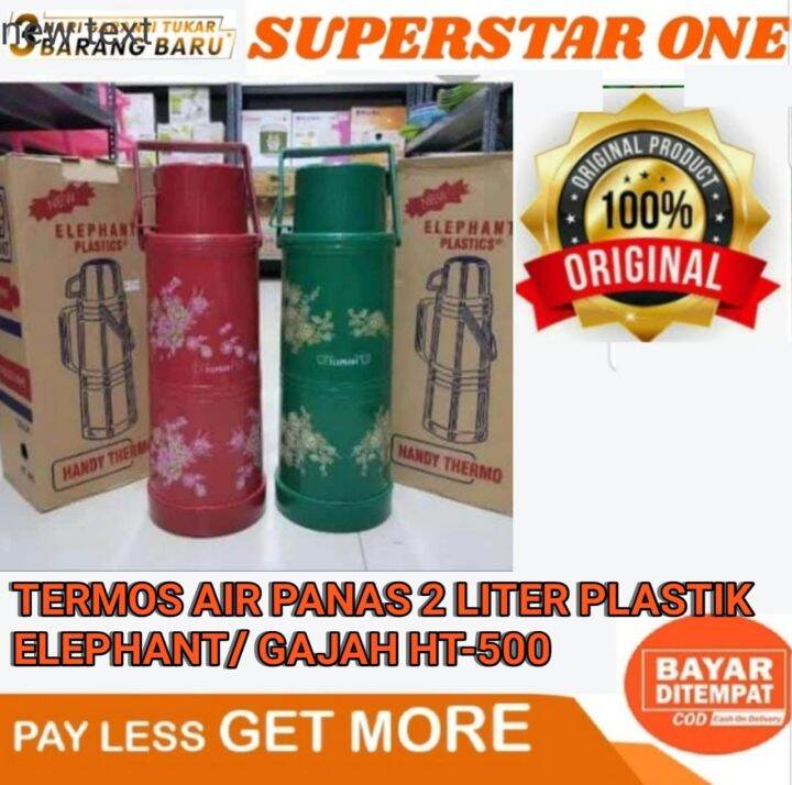 Termos Air Panas Plastik 2 Liter Elephant/Gajah HT-500 | Lazada Indonesia