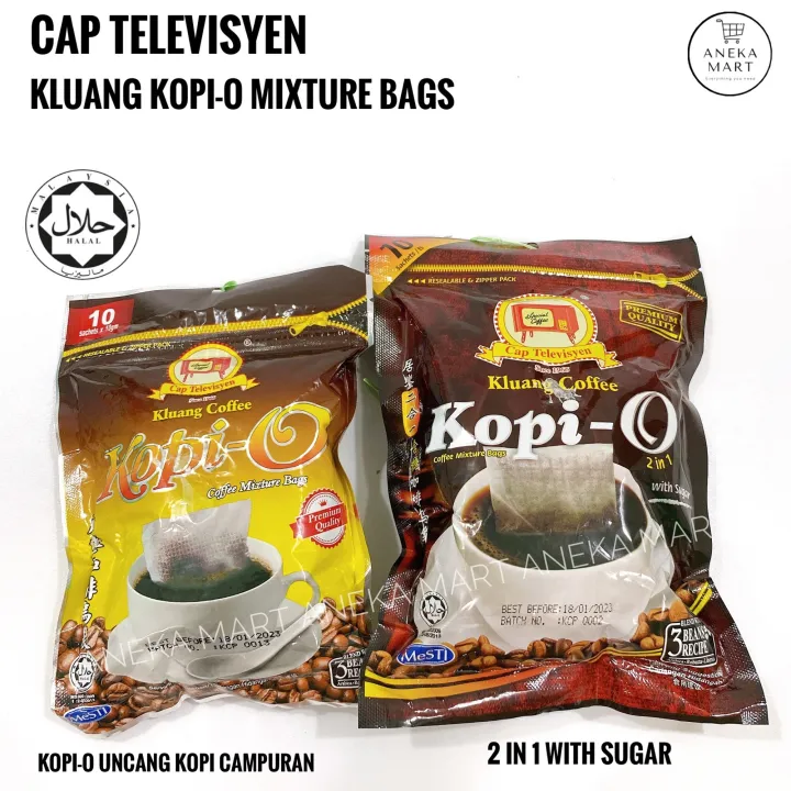 Cap Televisyen Kopi-O Kluang Coffee Mixture Bags Uncang Kopi Campuran/Kluang Kopi-O 2in1 居銮咖啡乌袋 ...