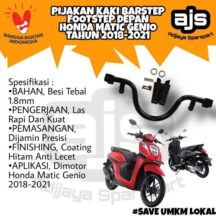 Besi Pijakan Bastep Kaki Depan Variasi Motor Honda Matic Genio | Lazada ...