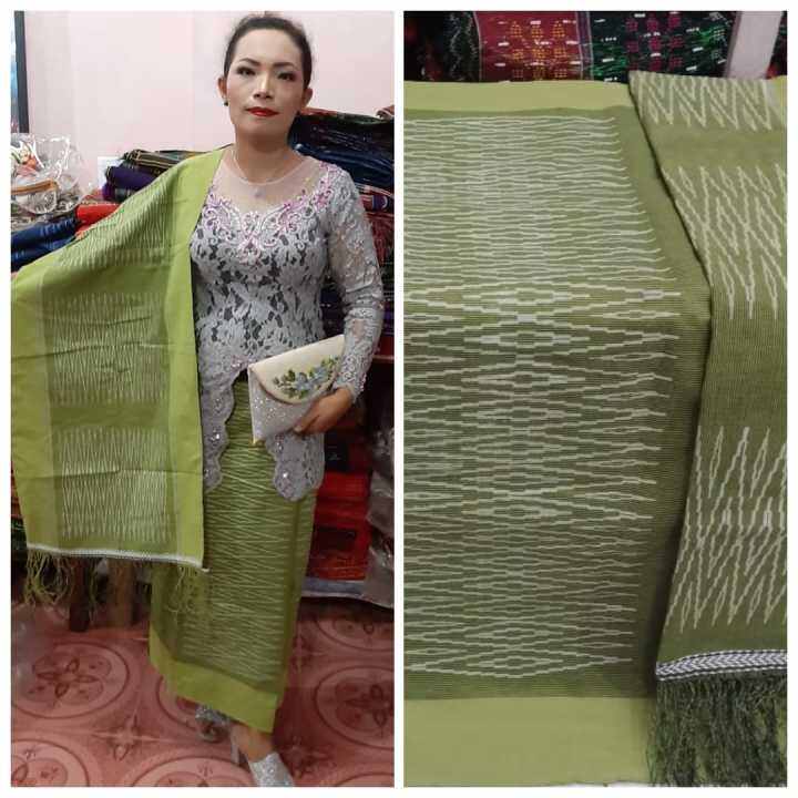 SONGKET TENUN BATAK HIJAU MUDA SARUNG DAN SELENDANG TENUN SONGKET ...