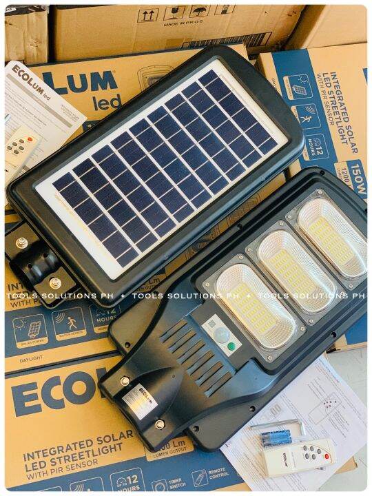 ECOLUM Integrated Solar LED Streetlight 150W | Lazada PH