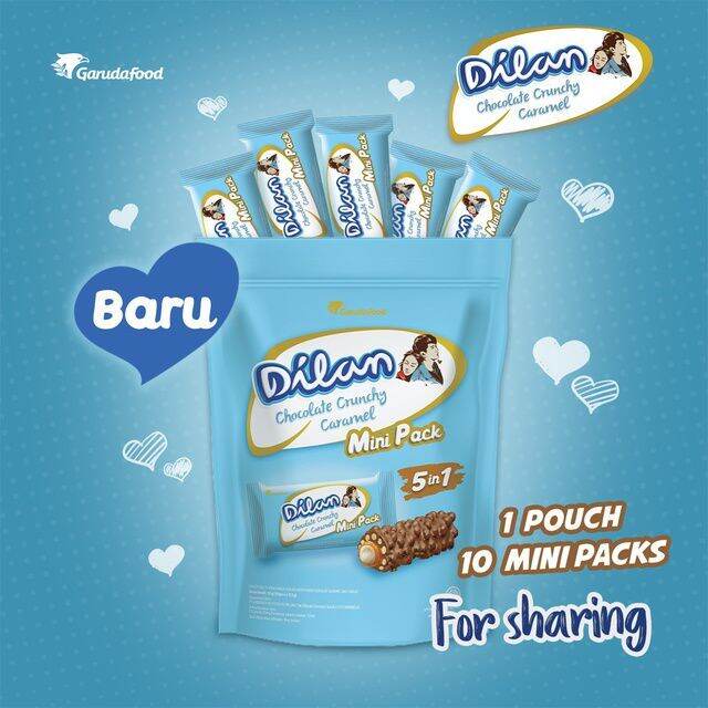 DILAN MINI PACKS 1 POUCH 10 PCS CHOCOLATE CRUNCHY CARAMEL FOR SHARING ...