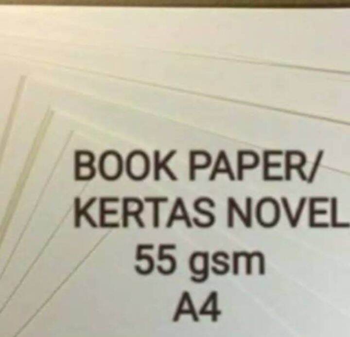 kertas Book paper / kertas novel 55 GSM ukuran A4 isi 500 lembar ...