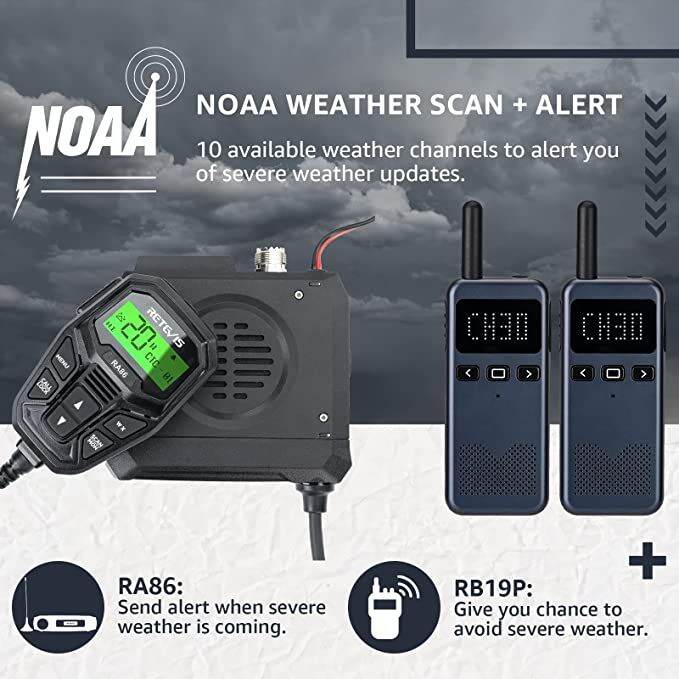 Retevis RA86 GMRS Radio, GMRS Two Way Radio with Antenna, NOAA 30 ...