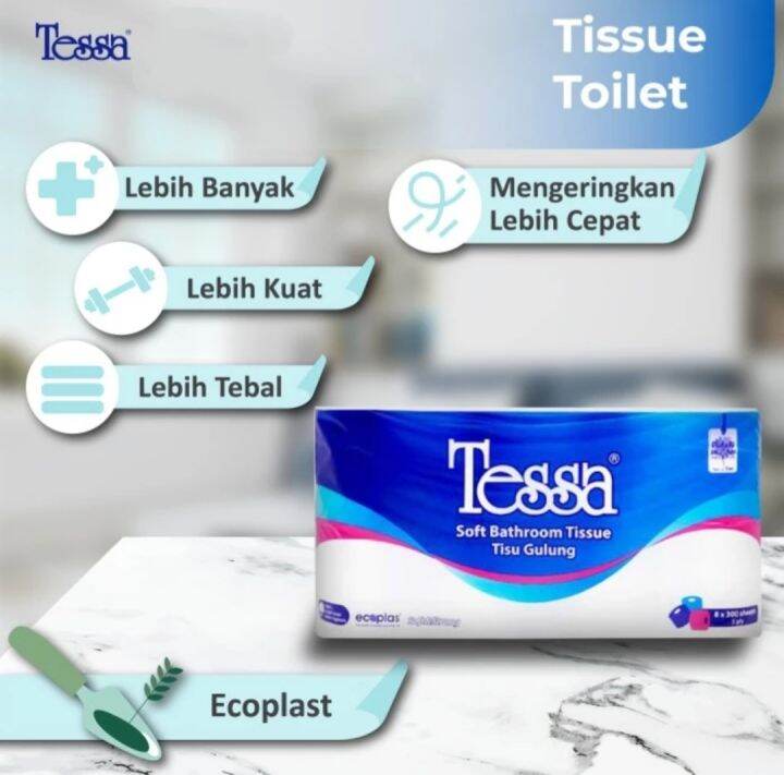 Tessa Toilet Tissue 300 sheet x 8 Rolls | Lazada Indonesia