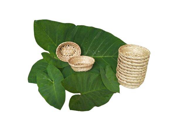 keranjang bambu oval mini kerajinan unik tempat parsel anyaman bambu ...