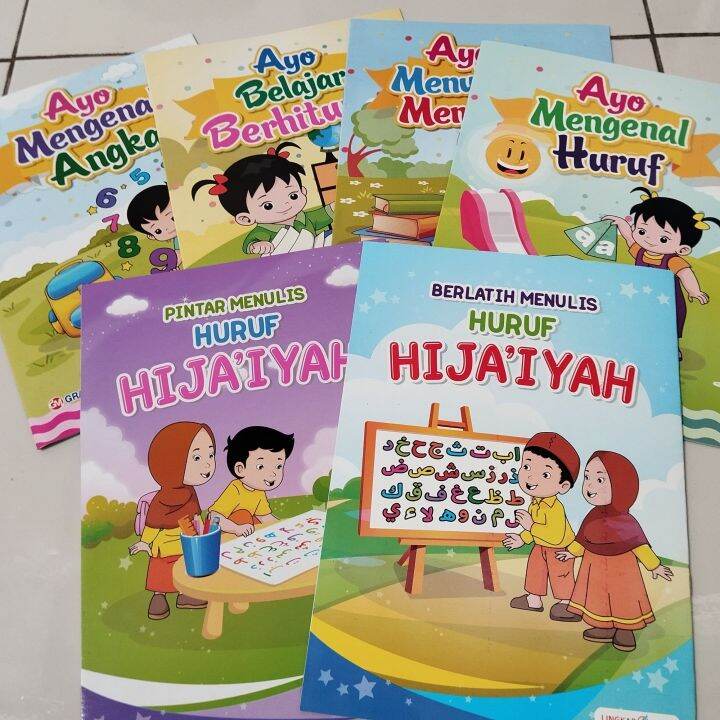 Buku Anak TK Paud Seri Ayo Belajar Mengenal Huruf/Menulis dan Membaca/Mengenal Angka/Belajar ...