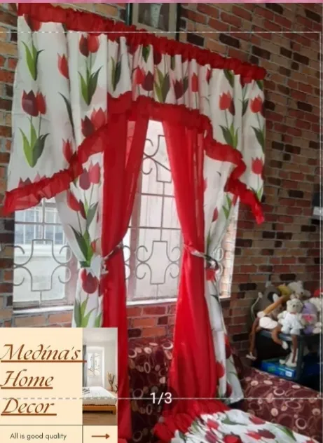 Medinas 3 panel curtain and double panel 120x85 | Lazada PH