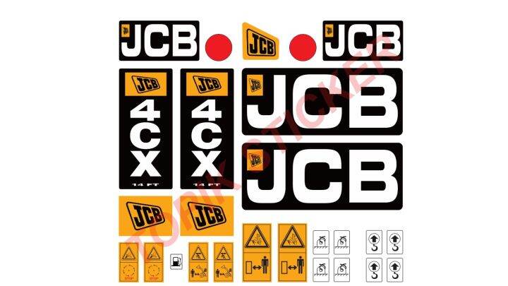 Stiker Backhoe Loader JCB 4 CX Stiker Alat Berat | Lazada Indonesia