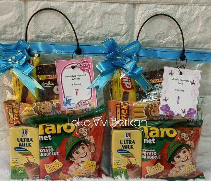PAKET BINGKISAN SNACK ULTAH ULANG TAHUN ANAK PRAKTIS DENGAN SUSU ULTRA ...