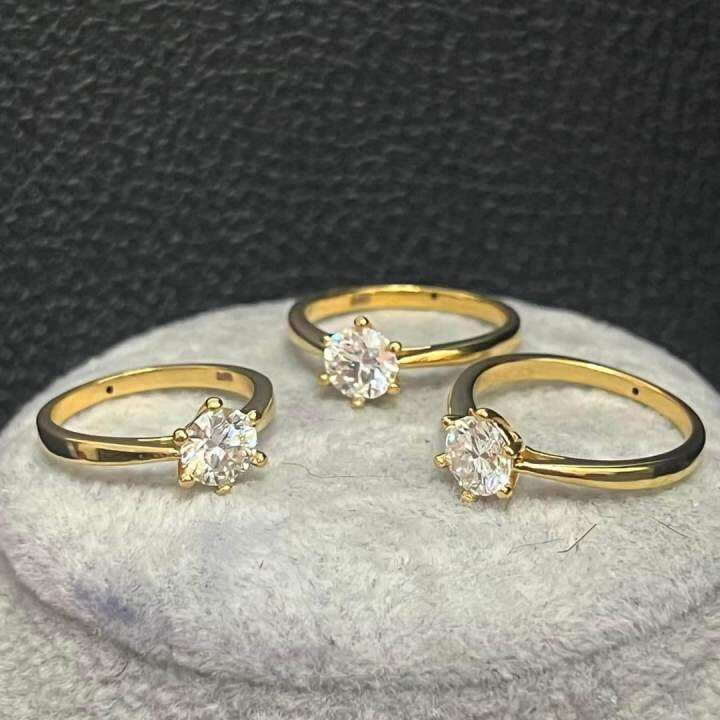 Moissanite Diamond Ring w/ GRA Certificate | 18k Saudi Gold | Pawnable | Lazada PH