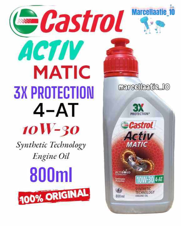 OLI MESIN CASTROL ACTIV MATIC 4-AT 10W-30 0.8L 0.8 LITER 800 ML OLI ...
