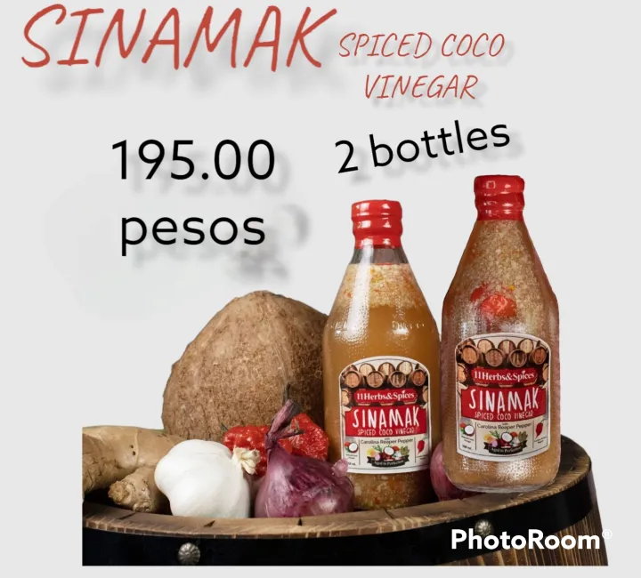 SINAMAK 2 bottles 350 ml each Natural fermented Coco Vinegar, Sinamak ...