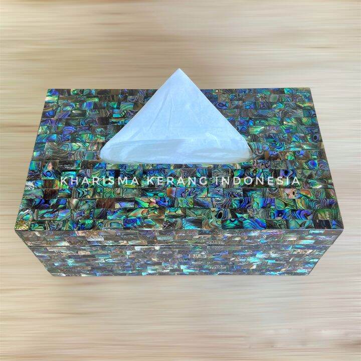 Paua Abalone Tissue Box Kotak Tisu Kerang Abalon by Kharisma Kerang ...