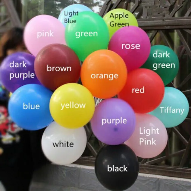 12pcs size 12 inches standard color balloon round latex balloon | Lazada PH