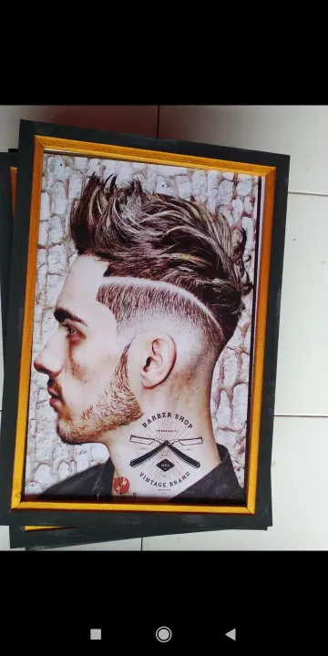poster plus bingkai model barber shop ukuran 53×35 | Lazada Indonesia