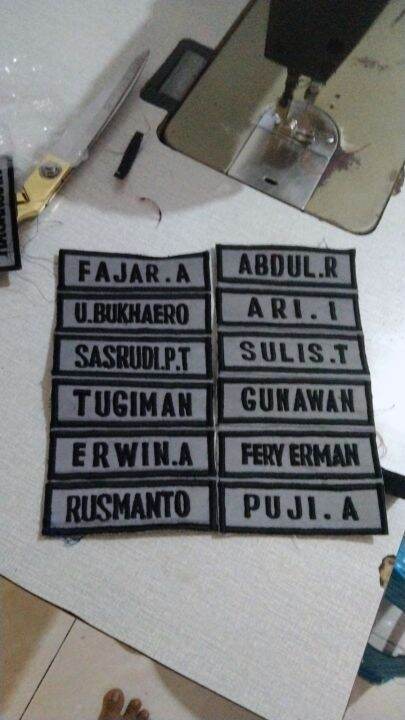 PAPAN NAMA BORDIR (coustem) | Lazada Indonesia