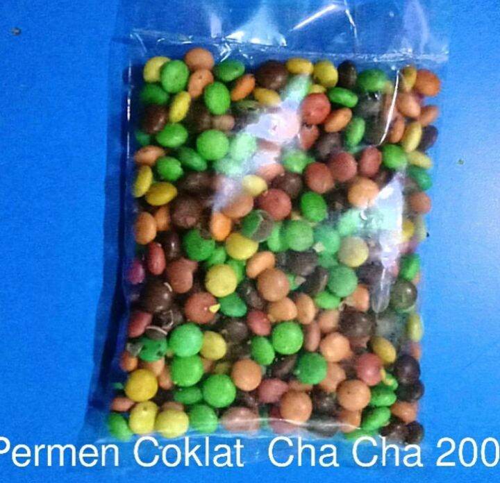 Permen Coklat Warna Warni Cha Cha Jual Curah per pack 200g Sesuai ...