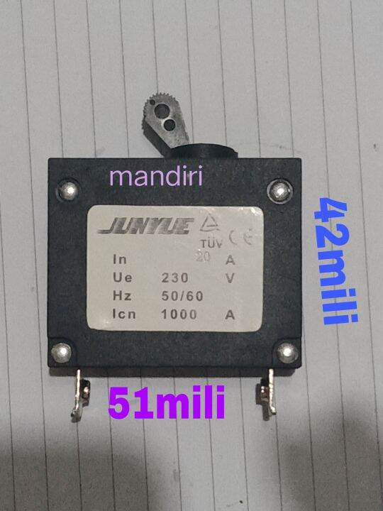 mcb circuit breaker overload protector 20 ampere genset 2kw 3kw ...