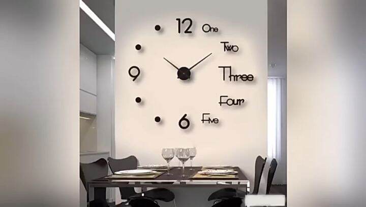 【COD&Ready Stock】3D Luminous Wall Clocks DIY Digital Clock Wall ...