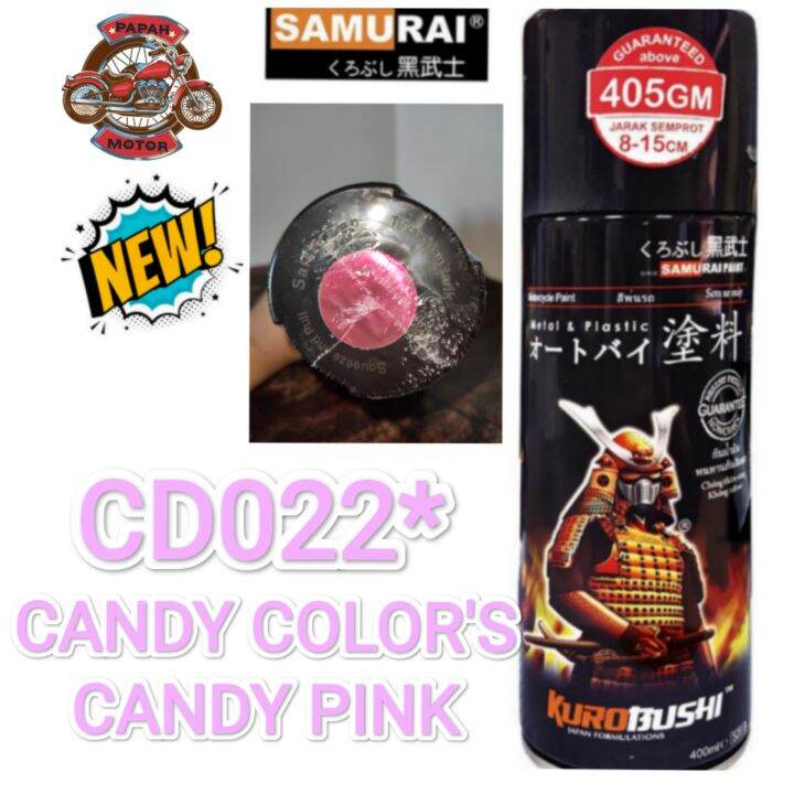 NEW!!! SAMURAI SPRAY PAINT CANDY PINK CD022* 400ML | Lazada PH