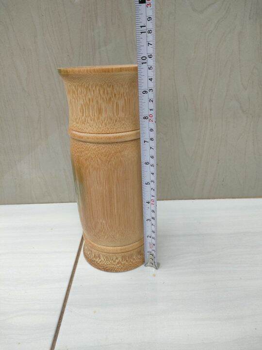 guci pot bunga dari bambu tradisonal tinggi 25 cm | Lazada Indonesia