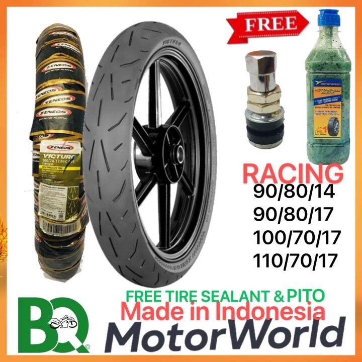 ZENEOS VICTURO RACING TIRE FOR MOTORCYCLE TIRE GULONG TUBELESS 90/80/14 ...