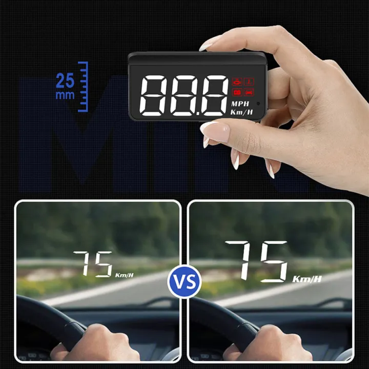Multifunction OBD2 Car HUD M3 Head-up Display with Hood Windshield ...