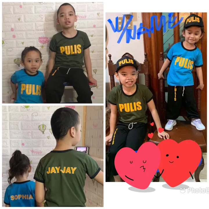 LERRY-J TERNO PULIS with CAP and heatpress name | Lazada PH