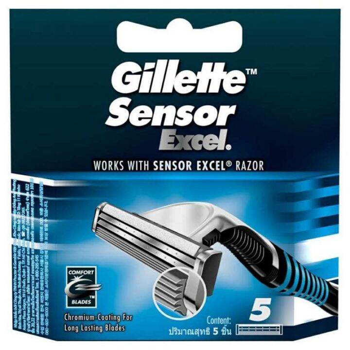 GILLETTE SENSOR EXCEL REFILL 5S | Lazada