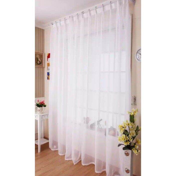 Vitrase Gorden Warna Putih Model Plisket Lebar 1 Meter / Vitrase ...