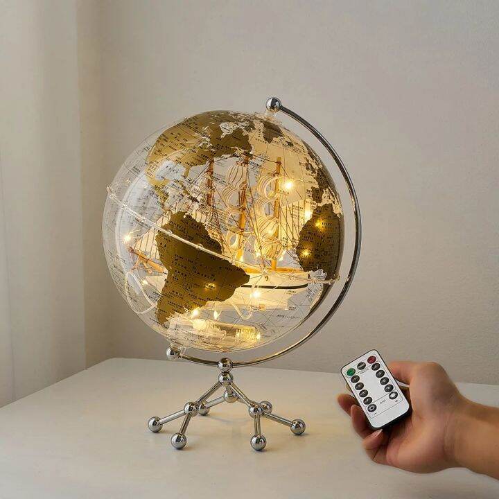 Acrylic Globe with Inner Lights and Ship Table Decor | Lazada PH