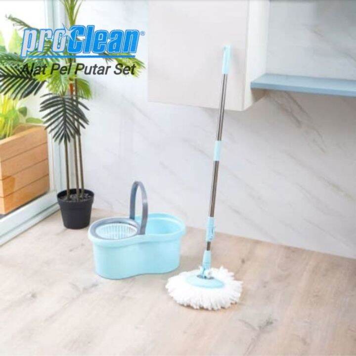 Proclean Alat Pel Putar - Biru | Spin Mop Blue Pro Clean | Lazada Indonesia