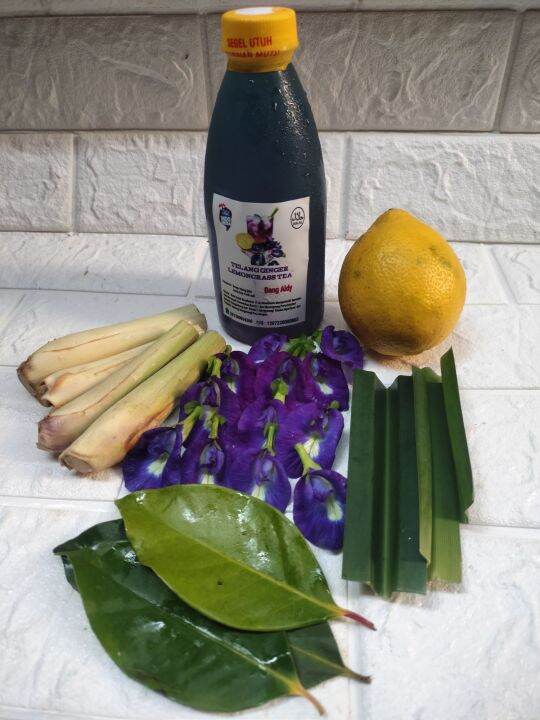 Paket 10 Botol Lemon Grass Tea Bang Aldy / Lemon Bunga Telang / minumah ...